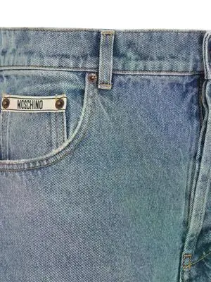 Moschino Distressed Straight Leg Jeans