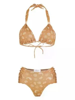 BRIGITTE Paisley-print Bikini - Yellow