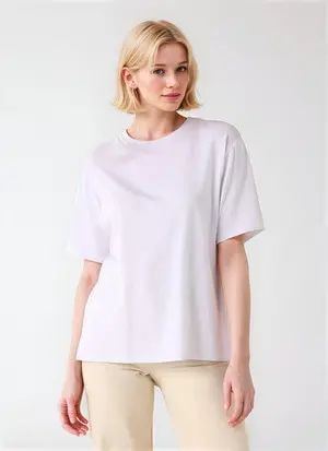 Majestic Filatures Organic Cotton Silk Touch Short Sleeve Crewneck - Blanc