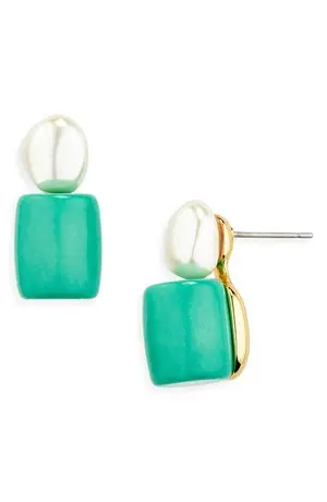 Lele Sadoughi Pebble Stud Earrings - Turquoise Sea