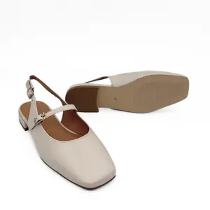 AMIE RAFA Athena Mary Jane Flats - Off-white