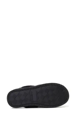 DEARFOAMS Serena Marled Chenille Scuff Slippers - Black