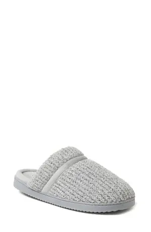 DEARFOAMS Serena Marled Chenille Scuff Slippers - Sleet