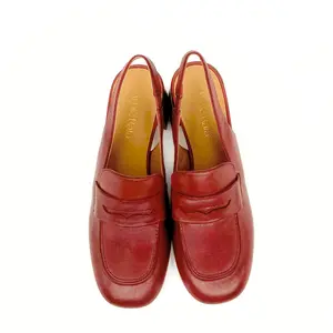 AMIE RAFA Glasgow Leather Mules - Red