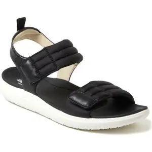 DEARFOAMS Thea Quarter Strap Sandal - Black