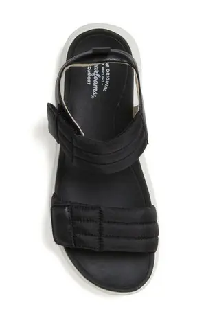 DEARFOAMS Thea Quarter Strap Sandal - Black