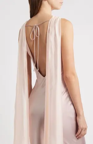 Lulus Aida Tie-back Satin Gown