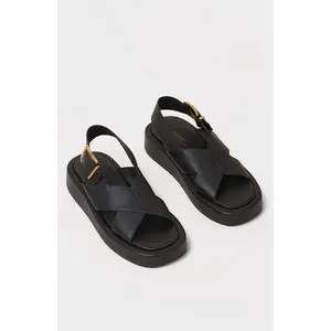 Charlotte Stone Anto Slingback Flatform Sandal - Black