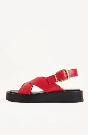 Charlotte Stone Anto Slingback Flatform Sandal - Flame