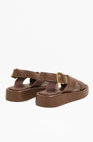Charlotte Stone Anto Slingback Flatform Sandal - Umber