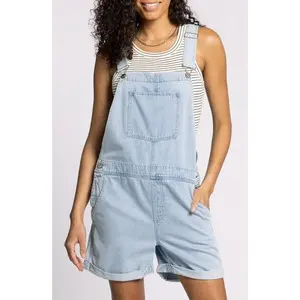 THREAD & SUPPLY Connor Short Denim Overalls Isla Wash