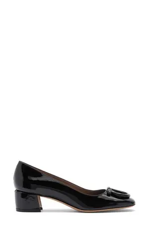 FERRAGAMO Mara Gancio Block Heel Pumps - Nero