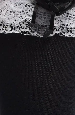 HIGH HEEL JUNGLE Charmed Edge Knee High Socks - Black