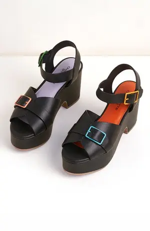 Charlotte Stone Raf Platform Sandal Multi Black