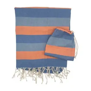 FEELGOODZ Shoreline Xl Turkish Cotton Towel With Matching Pouch - Canaveral