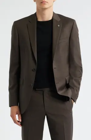 ALLSAINTS Ross Slim Fit Solid Stretch Wool Suit