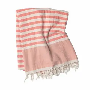 FEELGOODZ Artisan Crafted Cotton Turkish Towel Beach Bath - Melon