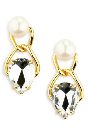 Lele Sadoughi Grecian Vessel Drop Earrings - Pearl