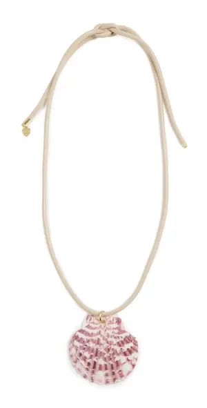 HART Striped Scallop Shell Cord Necklace - Dune
