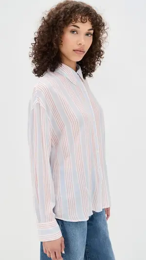 DAZE Striped Button-down Shirt