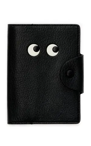 ANYA HINDMARCH Eyes Leather Passport Case - Black