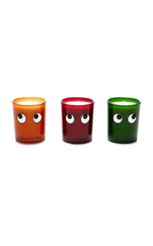 ANYA HINDMARCH Set-of-three Mini Eyes Candles - Neutral