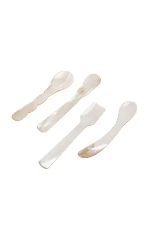 GOHAR WORLD Set-of-four Mother-of-pearl Spoons - White
