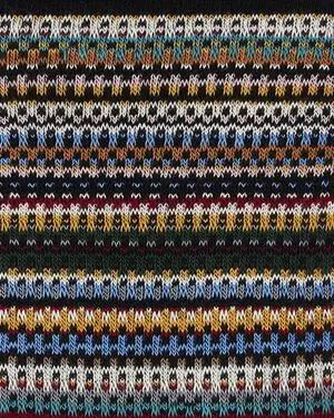 Paul Smith Piqué Signature Stripe Crew Socks - Black Pattern