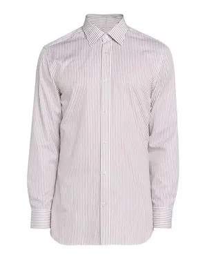 Dunhill Cotton Pinstripe Modern-fit Sport Shirt - Taupe