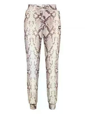 Philipp Plein Python-print Drawstring Trousers
