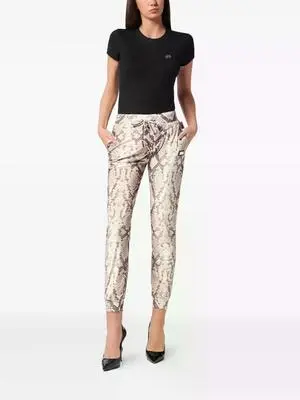 Philipp Plein Python-print Drawstring Trousers