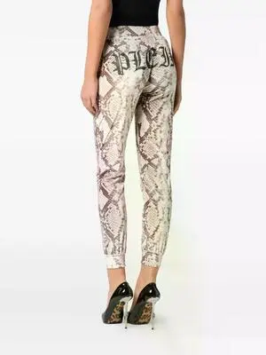 Philipp Plein Python-print Drawstring Trousers