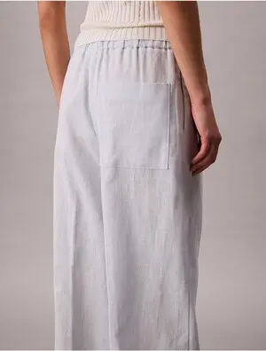Calvin Klein Linen-cotton Wide Leg Pants