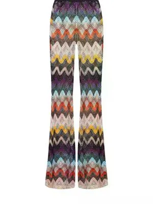 Missoni Chevron-pattern Knit Trousers - Neutrals