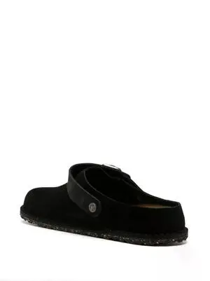 BIRKENSTOCK Lutry Premium Suede Slippers - Black
