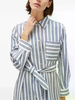 Marella Striped Belted Shirt Dress