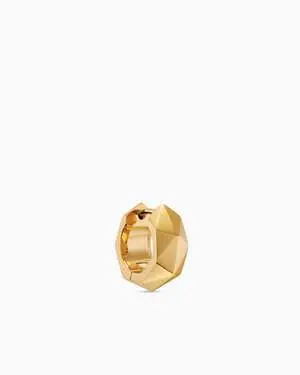 David Yurman Faceted Hoop Earring In 18k Yellow Gold - All 18k Yellow Gold
