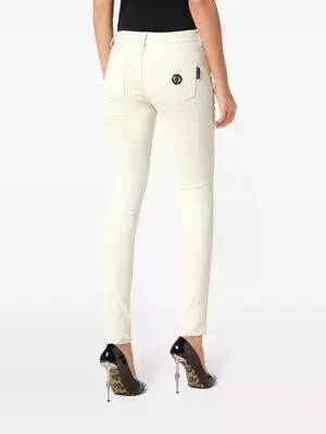 Philipp Plein Crystal-heart Jeans - Neutrals