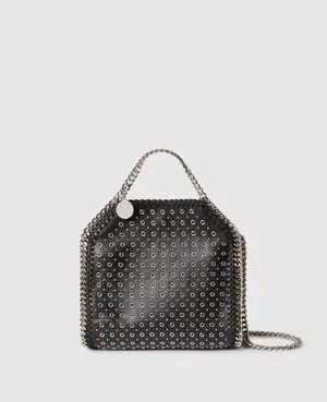 Stella McCartney Falabella Eyelet-studded Mini Tote Bag - Black