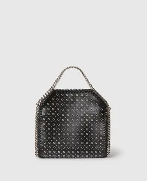 Stella McCartney Falabella Eyelet-studded Mini Tote Bag - Black
