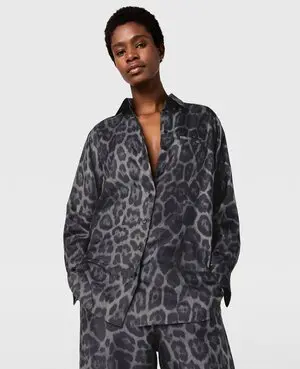 Stella McCartney Oversized Leopard Print Shirt