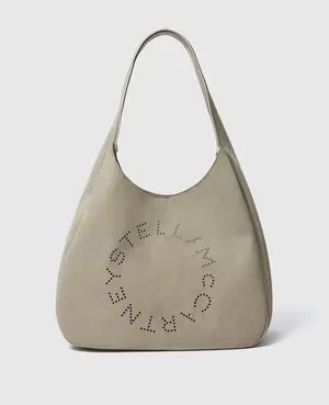 Stella McCartney Logo Slouchy Large Hobo Bag - Khaki