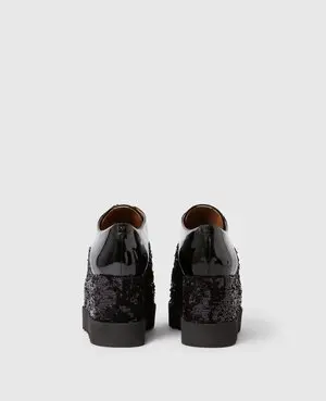 Stella McCartney Limited Edition Elyse Sequin Platforms - Black
