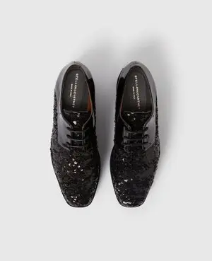 Stella McCartney Limited Edition Elyse Sequin Platforms - Black
