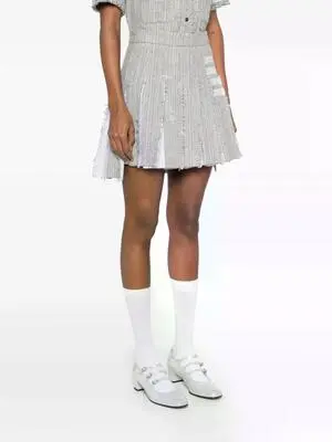 Thom Browne 4-bar Tweed Mini Skirt