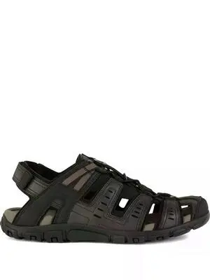 Geox Panelled Sandals - Black