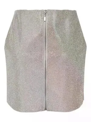 GAIA CANCIANI Embellished Zip-front Mini Skirt