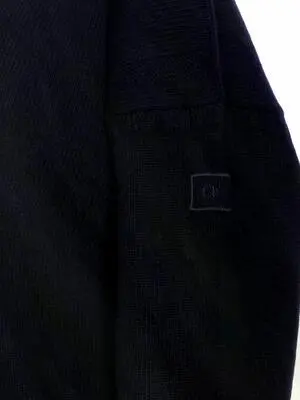 Chloé Crew-neck Patch-logo Sweater - Blue