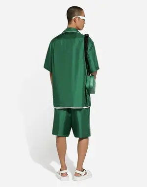 Dolce & Gabbana Embroidered Silk Jogging Shorts - Multicolor