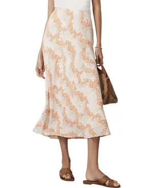 Mint Velvet Printed Midi Slip Skirt
